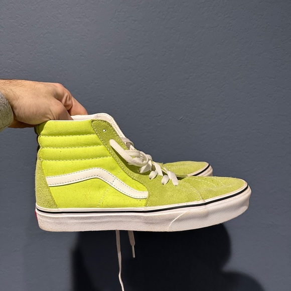 Vans | Shoes | Lime Green Vans Old Skool High Tops Worn | Poshmark